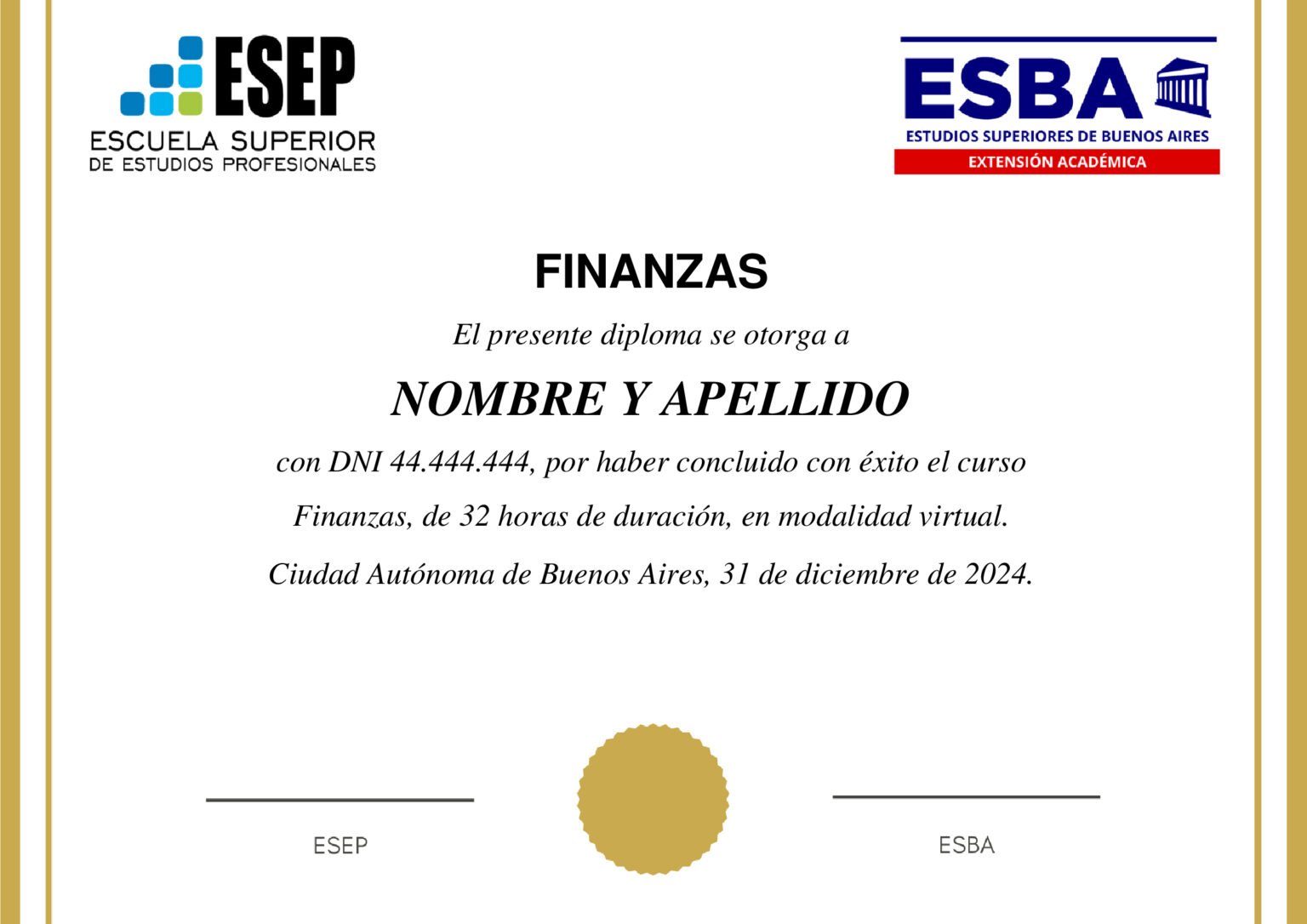 Curso de Finanzas | ESBA